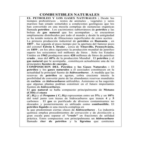 Combustibles Naturales | DOC