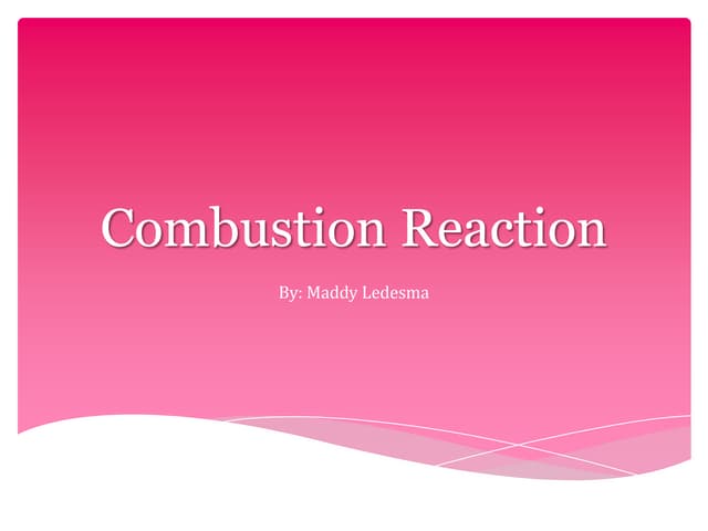 Combustion Reactions | PPT