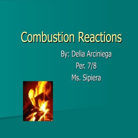 Combustion Reactions | PPT
