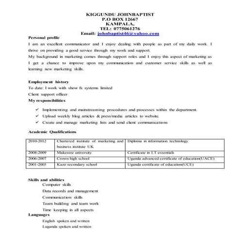 Thomas Yuhas Resume | PDF