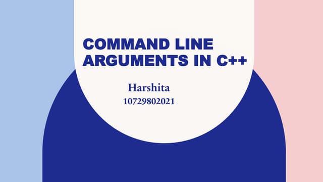 Command Line Argument In C Ppt