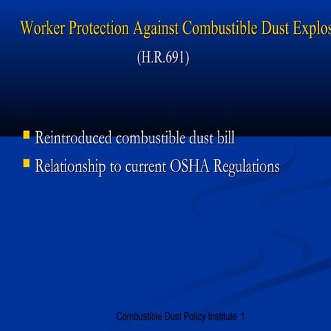 Dust Explosion Classifications | PPT