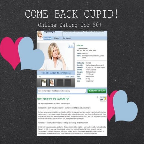 Come Back Cupid! Online Dating Tips for Seniors | PPT