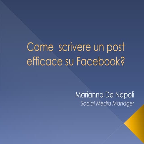 Come creare un post efficace: il Copy | PDF