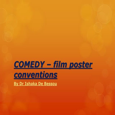 Comedy posters - analysis | PPTX