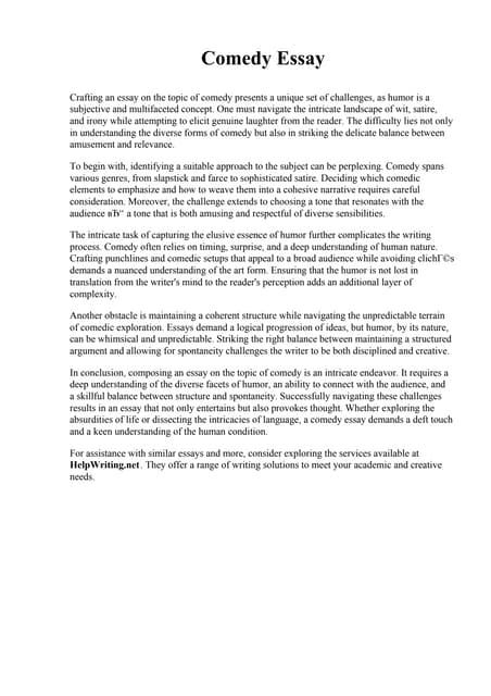 Examples Of Humorous Essays.pdf