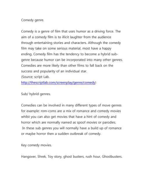 comedy movie elements PowerPoint presentation ppt.pptx