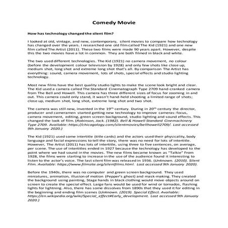 Comedy movie essay (spelling and grammar) | PDF