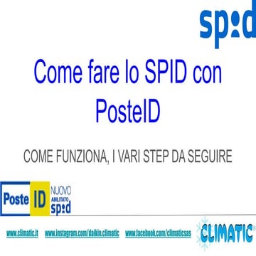 Come fare lo SPID - PosteID | PDF