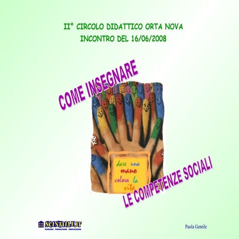 Come insegnare le competenze sociali m | PPT