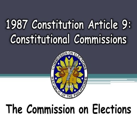 ARTICLE 9. CONSTITUTIONAL COMMISSIONS | PPTX