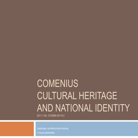 Comenius art project 2011-2013 'Culture and Identity' | PPTX