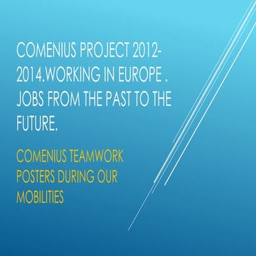 Comenius project 2012 2014 teamwork- the key to project success | PPTX