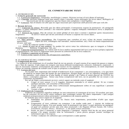 Comentari De Text Teoria Pdf