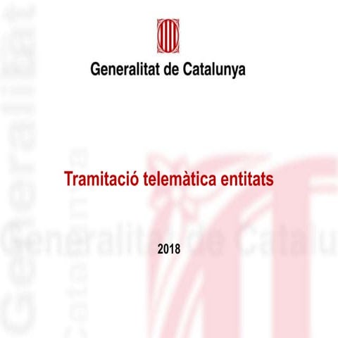 Tramitació telemàtica entitats | PPTX