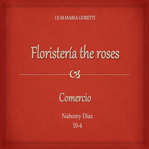 COMERCIO DE FLORES | PPT