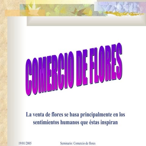 COMERCIO DE FLORES | PPT