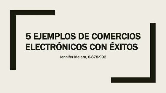 EJEMPLOS DE COMERCIO ELECTRÓNICO EXITOSOS | PEDRO ALMENDAS | PPTX