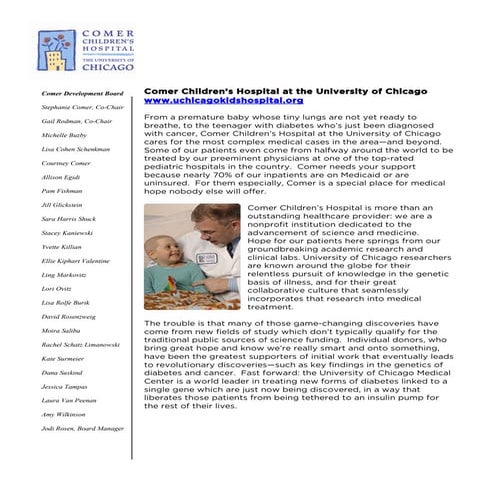 Comer Children\'s Hospital profile | PDF