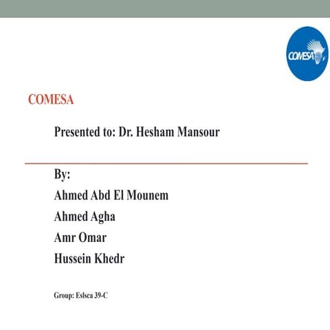 Comesa | PPTX