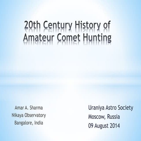 Comet hunters - discoverers | PPTX