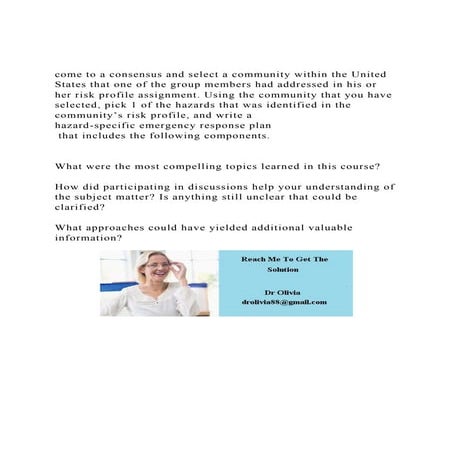 come to a consensus and select a community within the United Sta.docx