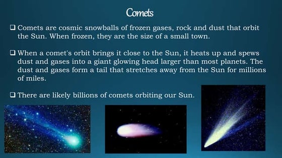 Comets | PPTX | Space and Astronomy | Science