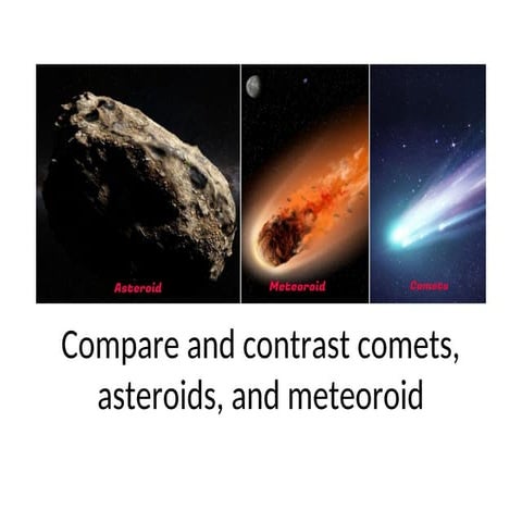 Science 8 Comets Asteroids And Meteoroids Ppt