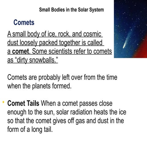 Exploring Small Bodies in the Solar System: Comets, Asteroids, and ...