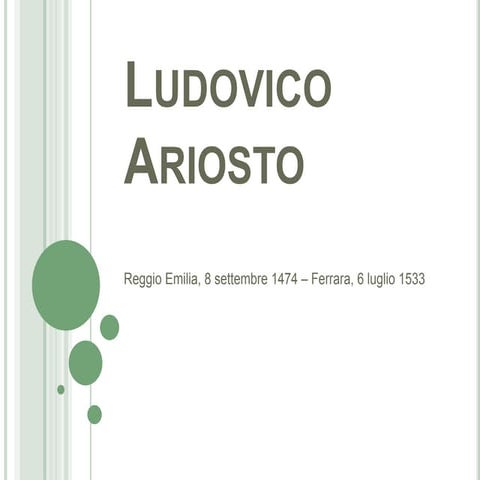 Cometti ludovico ariosto | PPTX