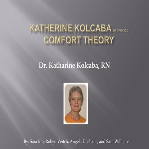 Comfort Theory Application of Katherine Kolcaba | PDF