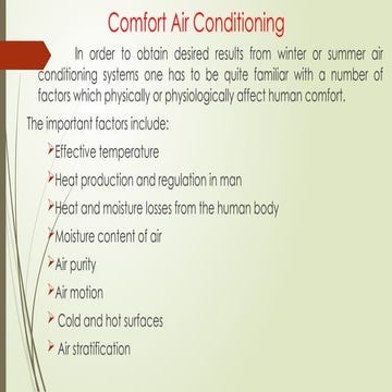 Comfort Air conditioning basic principle theory.pptx