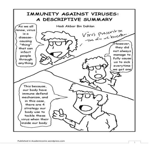 Immune System Cartoon Strip