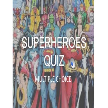 Comic book quiz | PPT