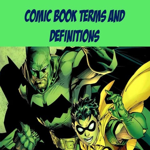 Comic Book Terms and Definitions | PDF