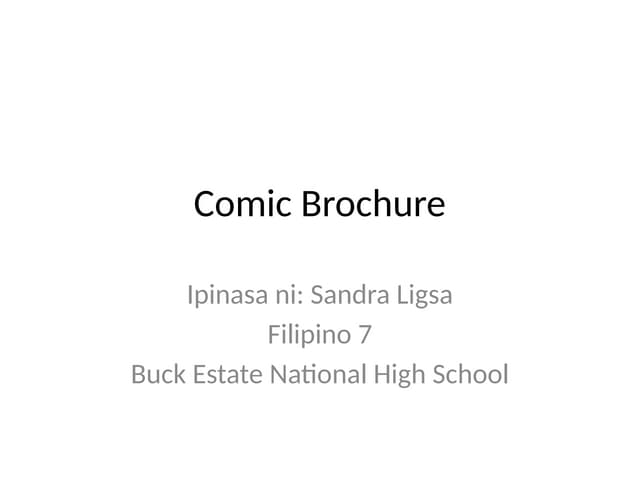 comic book brochure in Filipino 7 .pptx