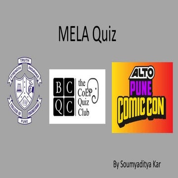The Comic Con Quiz | PPT