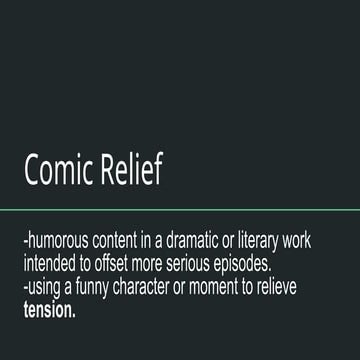 Comic Relief - 2C. English Literature and Media | PPTX