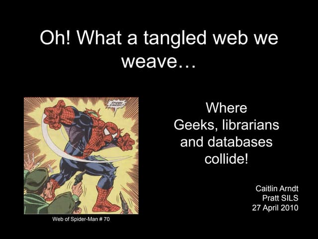 Comics, Geeks and Metadata | PPTX