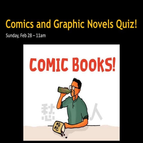 Comics and Graphic novels Quiz by Krish Raghav | PPTX