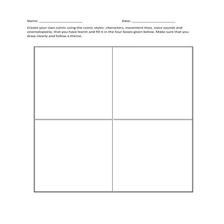 Comic styles exercise | DOCX