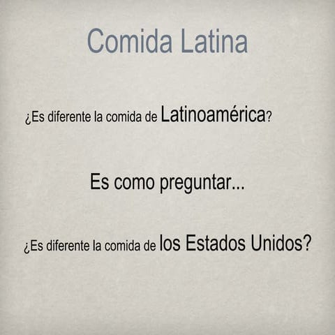 Comida Latina | PPT