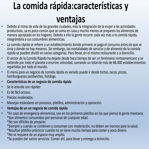 Comidas rapidas | PPTX