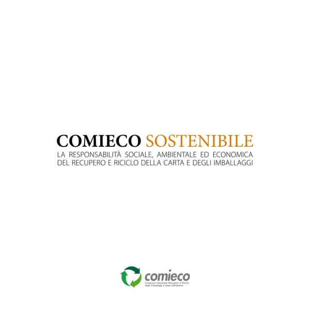 Comieco sostenibile 2012 | PDF