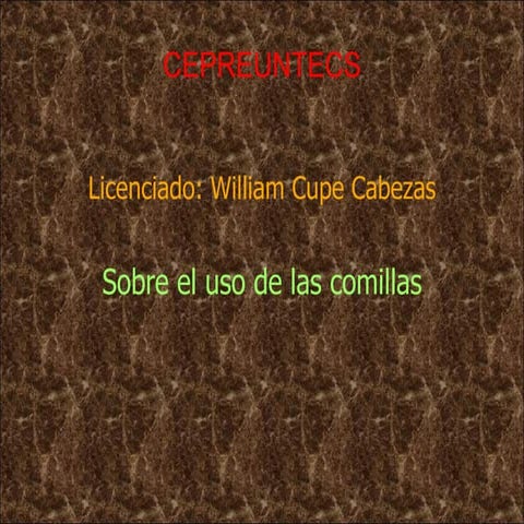USO PUNTUAL DE LAS COMILLAS | PPT