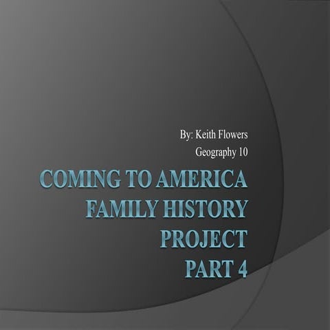 Coming to america project | PPTX