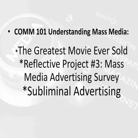 COMM 101-Advertising-LUTHER WCC | PPT