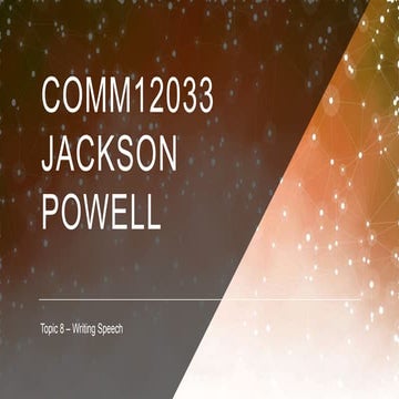 COMM12033 Topic 8 | PPT