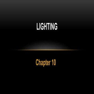 Comm 1337.001 chapter 10 (lighting instruments) | PPT
