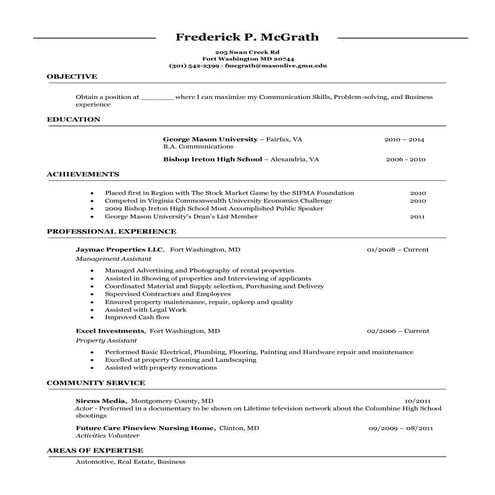 Frederick McGrath's Resume | PDF
